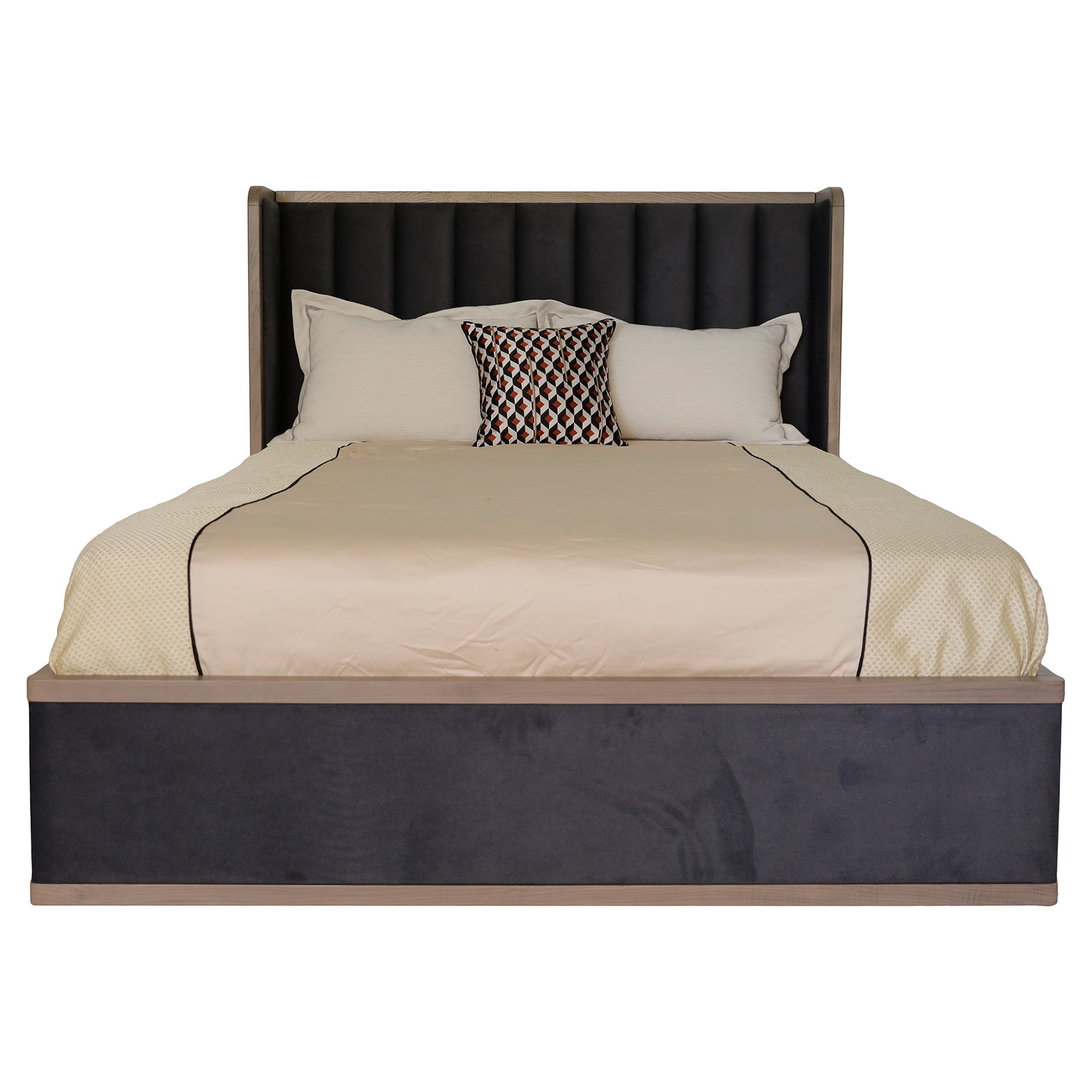 Timber and fabric bed frame store