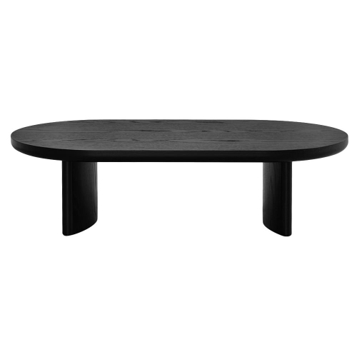 black oval coffee table