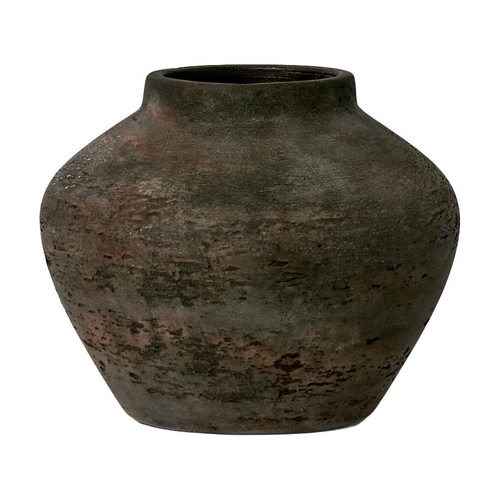 brown stone vase
