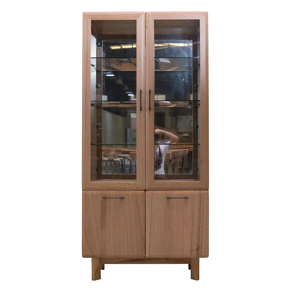 Solid timber display cabinet store