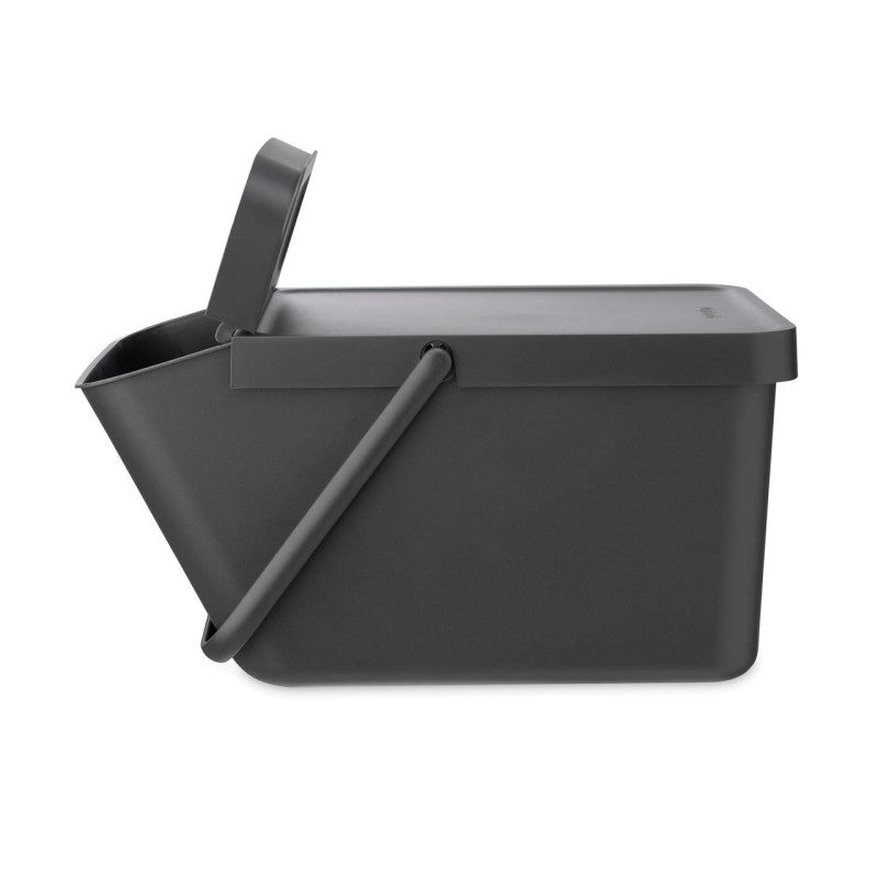 Brabantia Sort & Go Stackable Waste Bin, 20 Litre, Grey