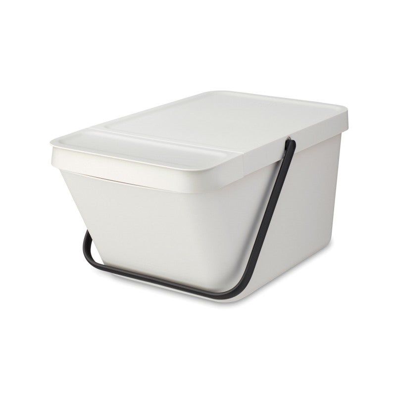 Brabantia Sort & Go Stackable Waste Bin, 20 Litre, Light Grey