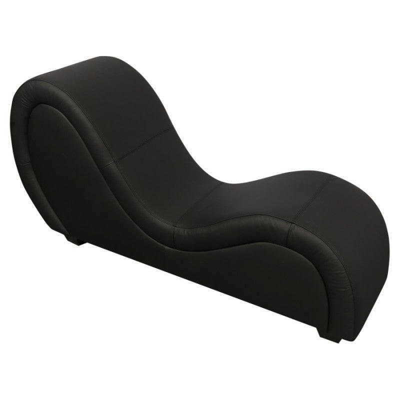 Kama Sutra Tantra Leather Lounge Chair, Black