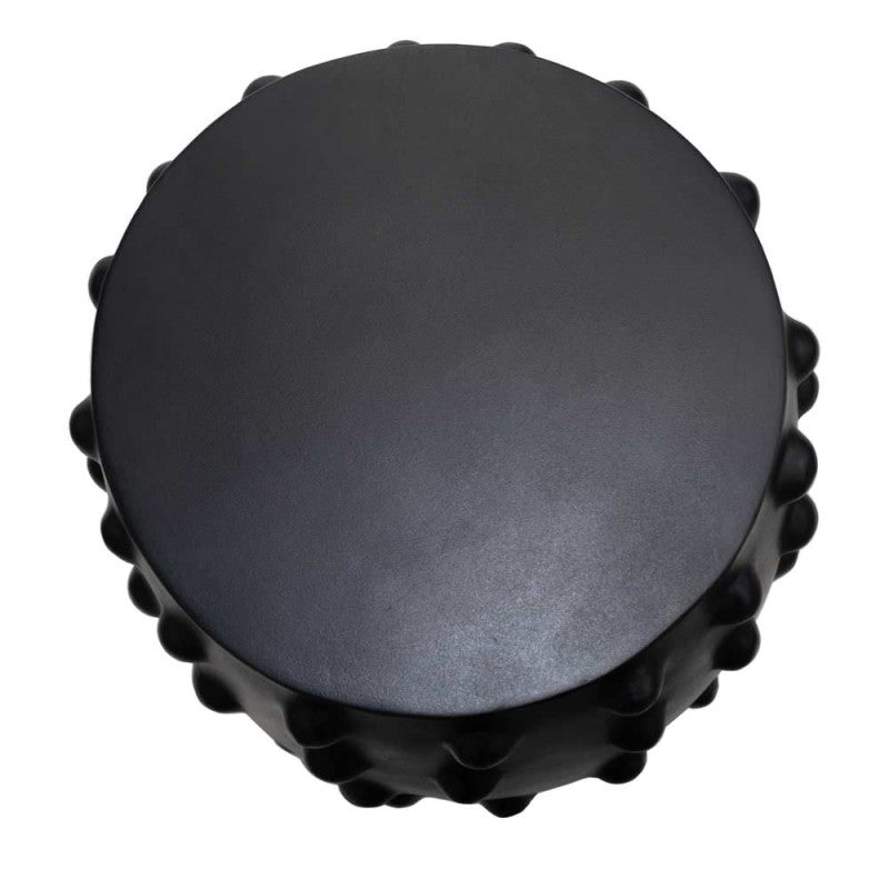 Otto Concrete Drum Stool / Side Table, Black