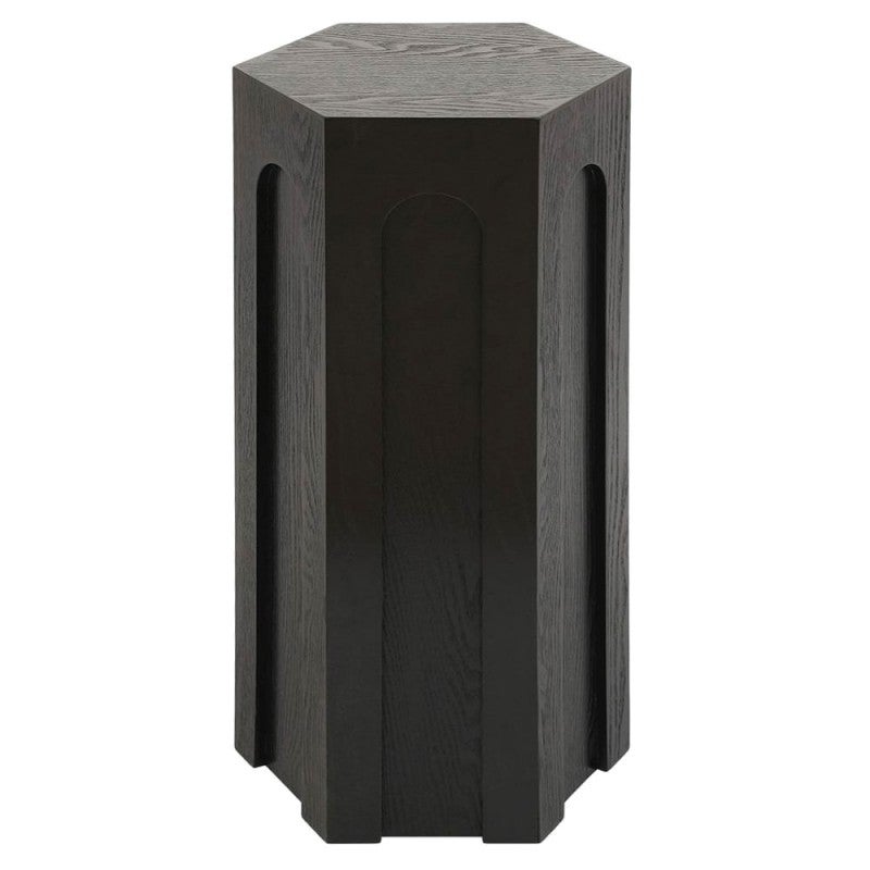 Winston Wooden Tall Side Table, Black