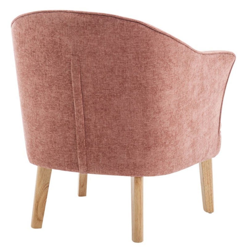Elsa Chenille Fabric Tub Chair, Coral