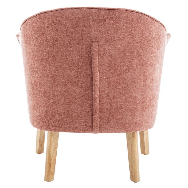 Elsa Chenille Fabric Tub Chair, Coral