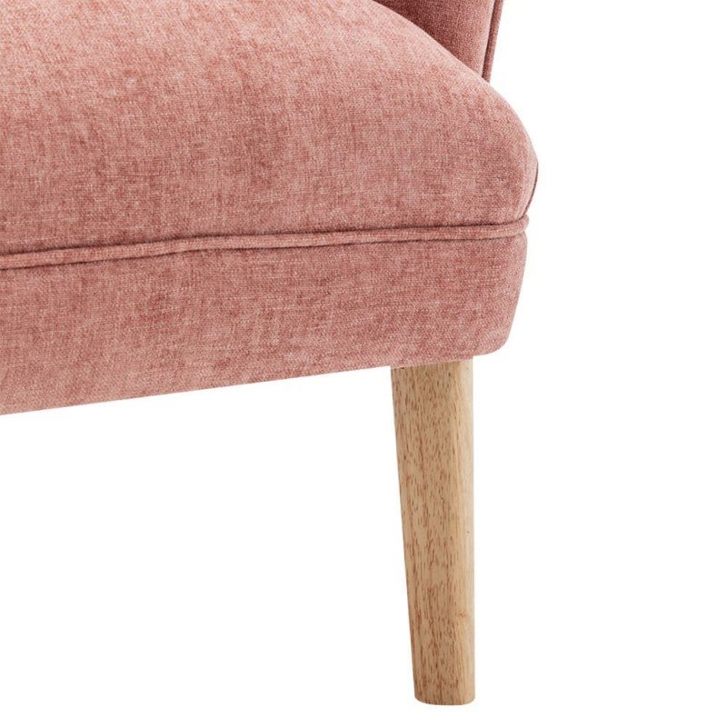 Elsa Chenille Fabric Tub Chair, Coral