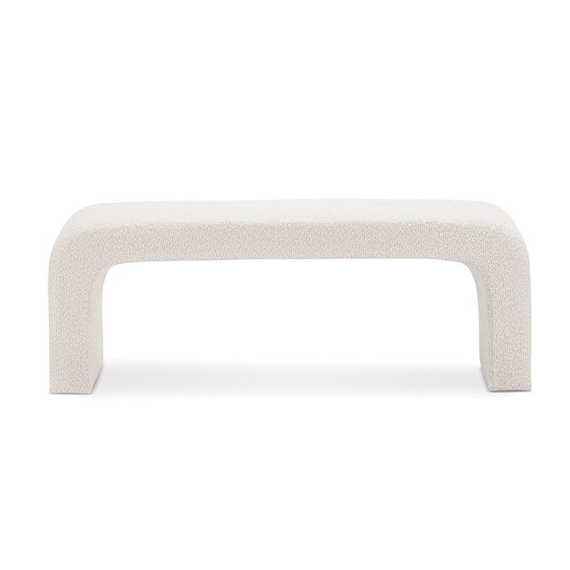 Harper Boucle Fabric Arch Bench Seat, 120cm, Cream