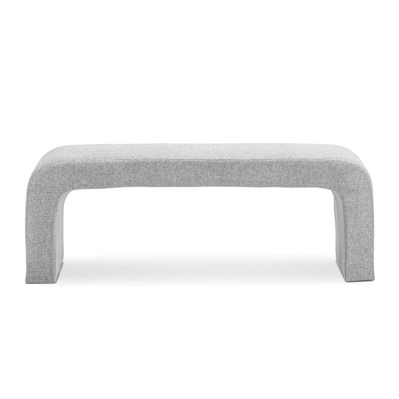 Harper Fabric Arch Bench Seat, 120cm, Hail Grey