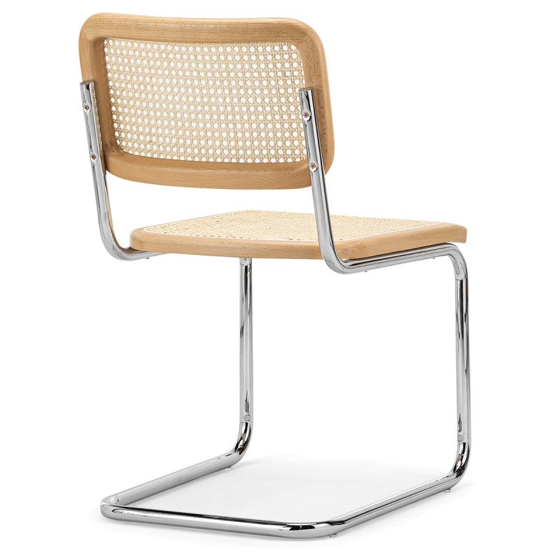 Blaire Rattan & Stainless Steel Cantilever Dining Chair, Set of 2 ...