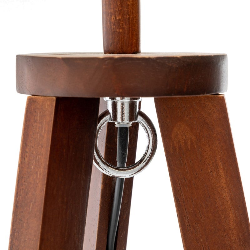 Lisle Wooden Tripod Base Floor Lamp, Cherrywood