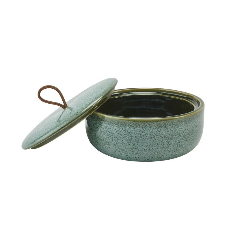 Aquanova Ugo Ceramic Canister with Lid, Forest