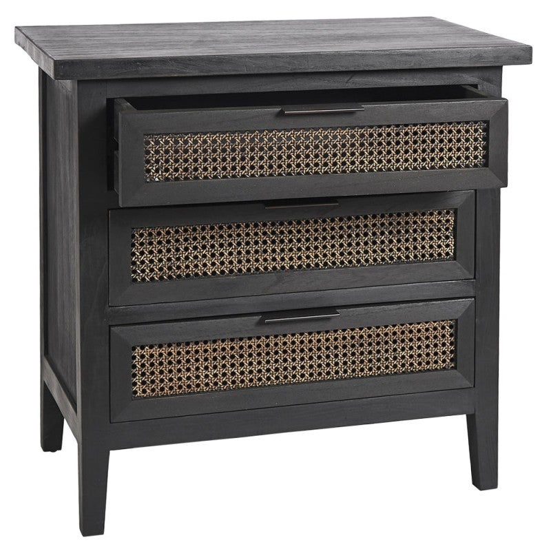 Raffles Timber & Rattan Bedside Table