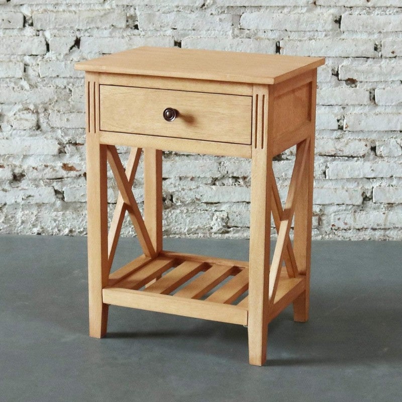 Devon Timber Bedside Table, Oak