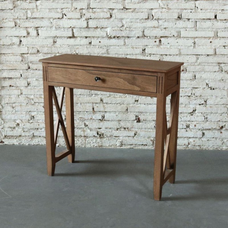 Devon Timber Console Table, 80cm, Walnut