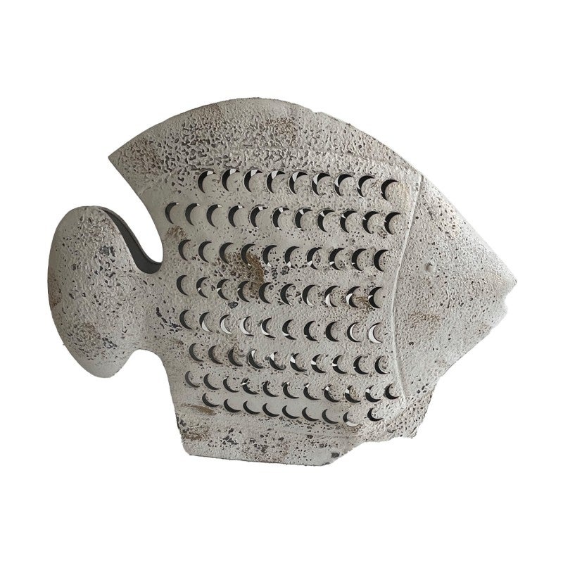 Eros Iron Fish with Scales Sculpture