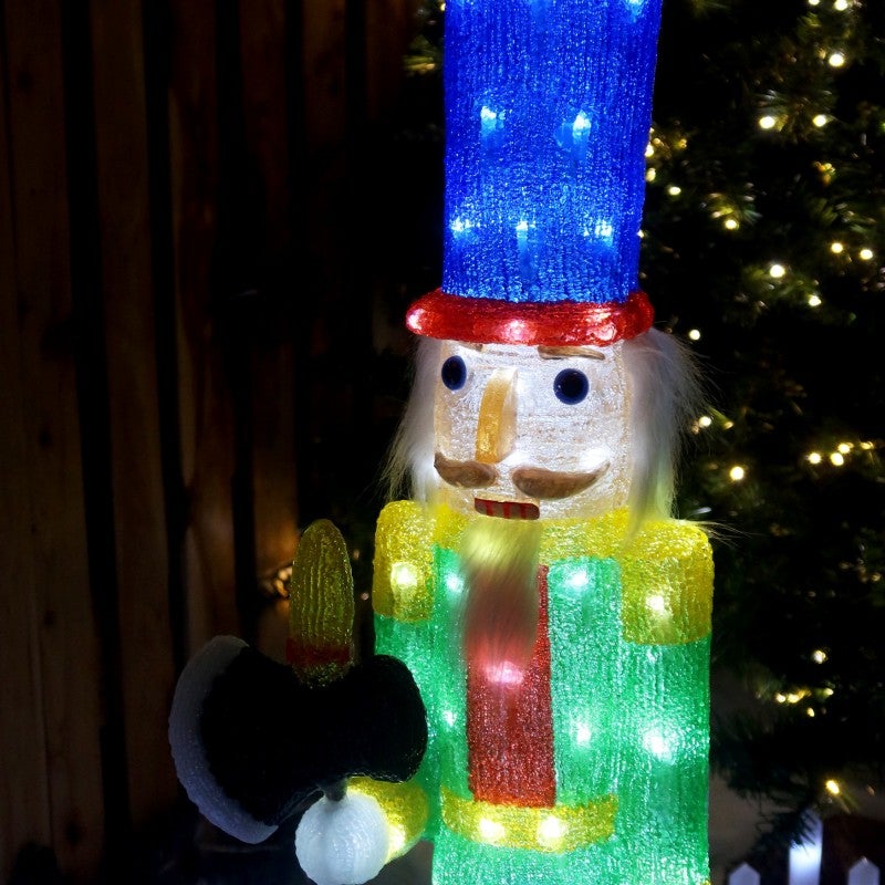 Albarra IP44 Indoor / Outdoor LED Light Up Christmas Nutcracker ...