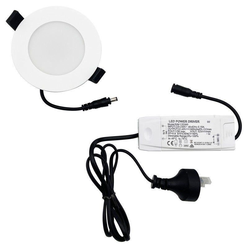 Stockton Dimmable SMD LED Recessed Downlight, 12W, CCT, White