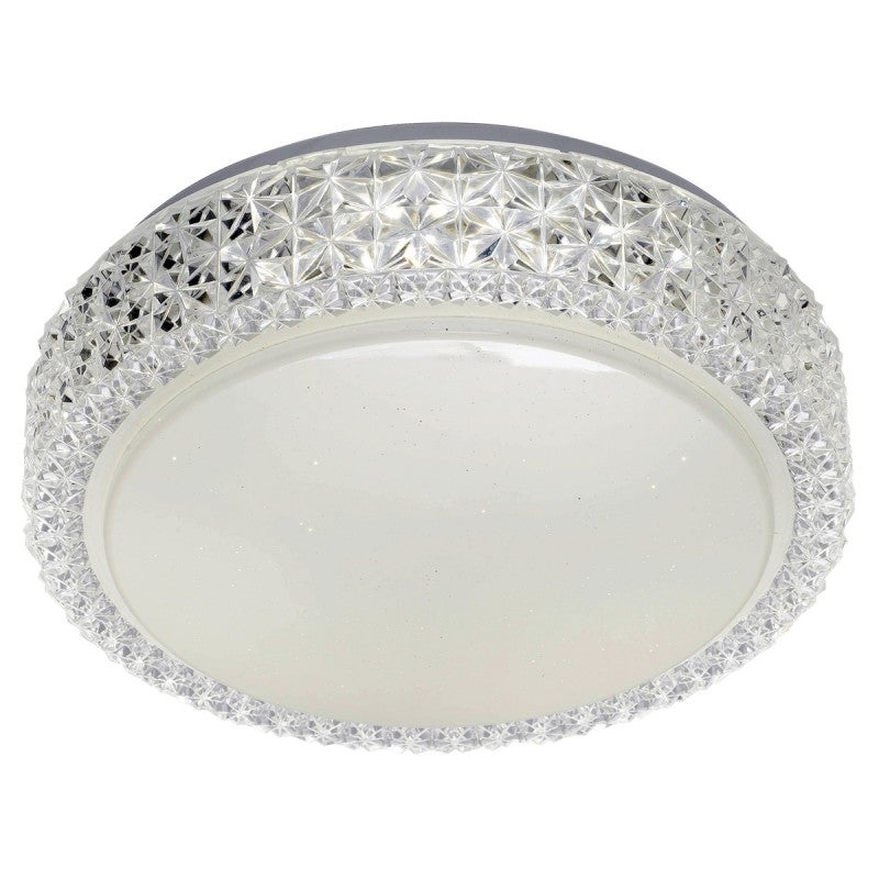 Amelia LED Oyster Ceiling Light, 18W, CCT