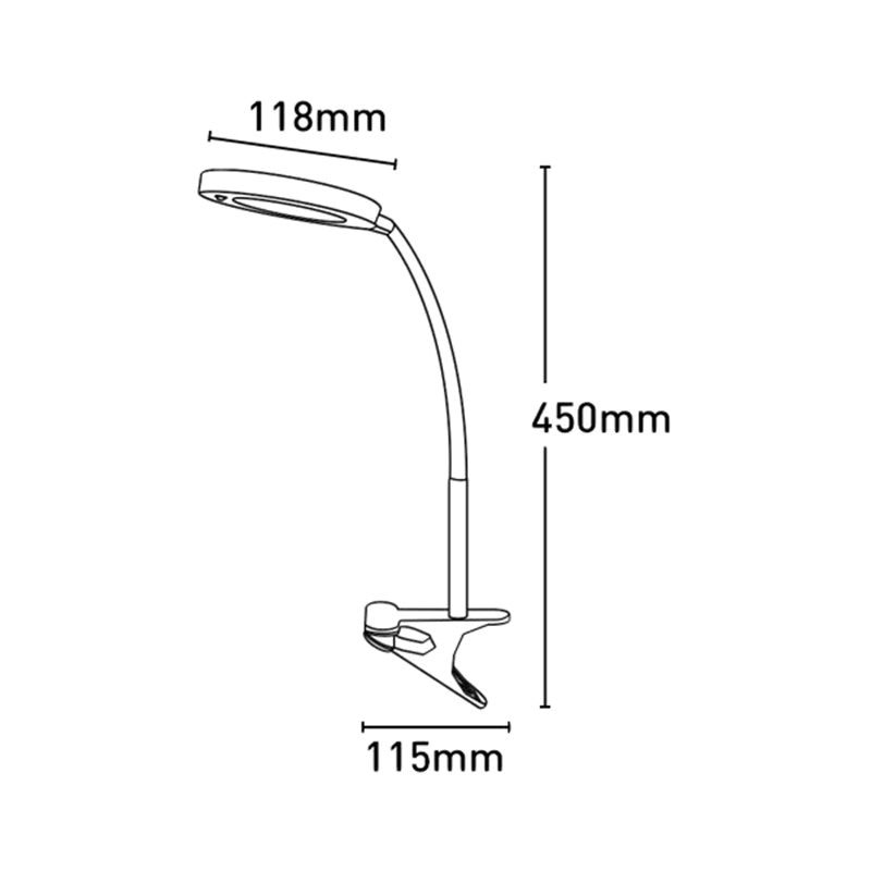 Chester LED Touch Clamp Lamp, White