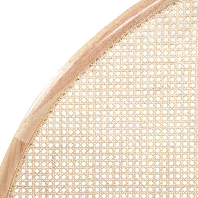 Avery Arch Timber & Rattan Platform Bed, King