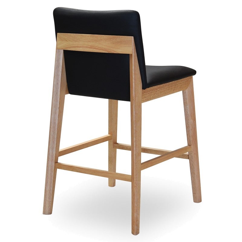 Lorny Leather & Timber Bar Stool