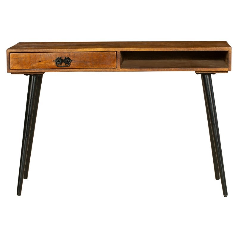 Zen I Mango Wood & Iron Console Table, 115cm