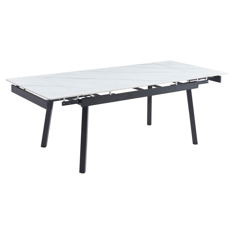 Olmo Ceramic Top Extension Dining Table, 160-220cm, Snow White