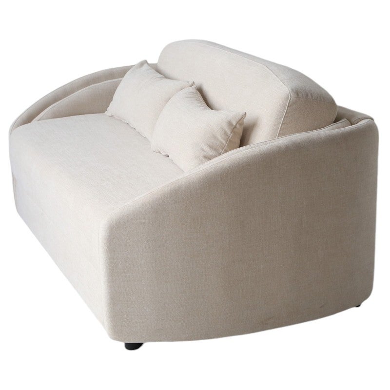 Cuddle Fabric Fold Out Sofa Bed, Double, Beige