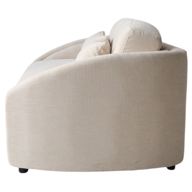 Cuddle Fabric Fold Out Sofa Bed, Double, Beige
