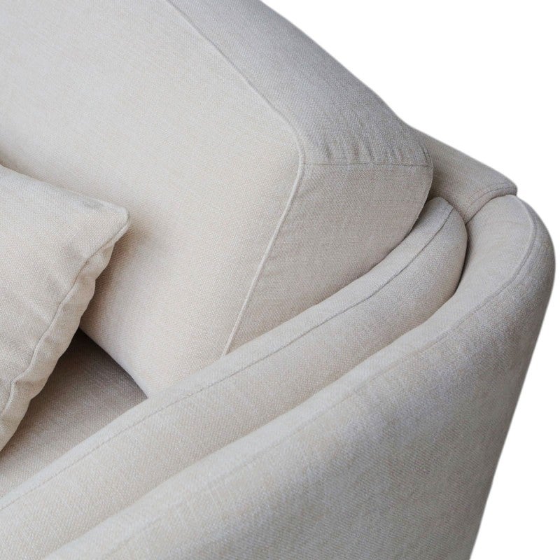 Cuddle Fabric Fold Out Sofa Bed, Double, Beige