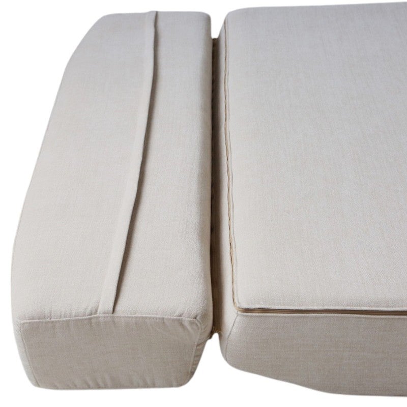Cuddle Fabric Fold Out Sofa Bed, Double, Beige