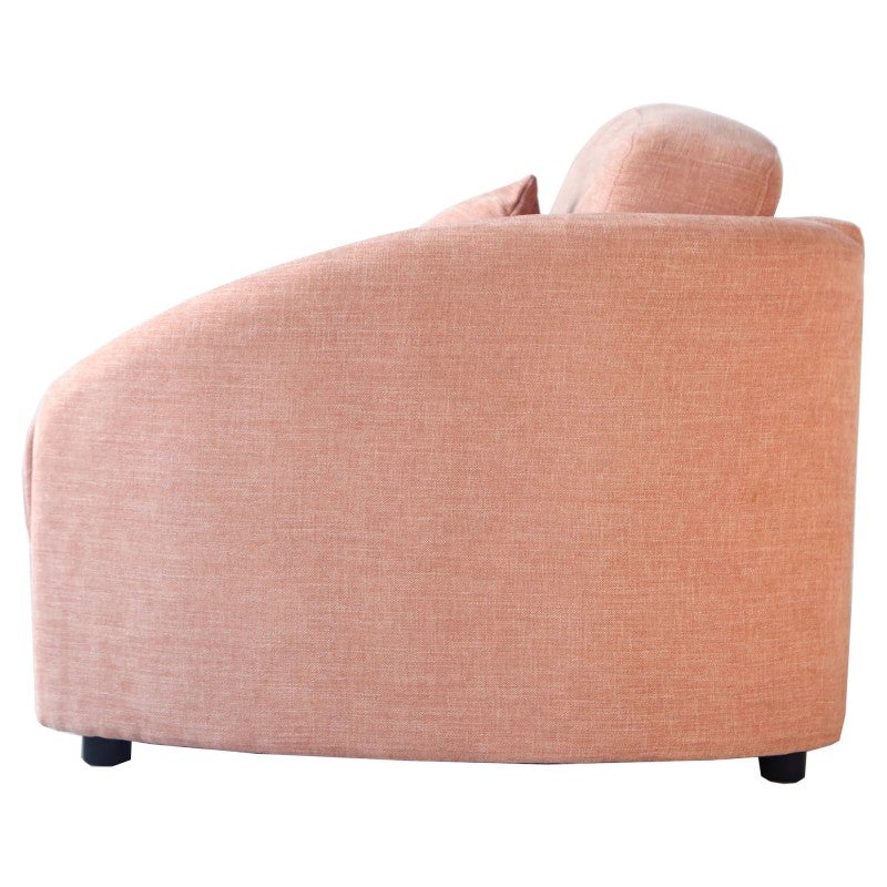 Cuddle Fabric Fold Out Sofa Bed, Single, Blush