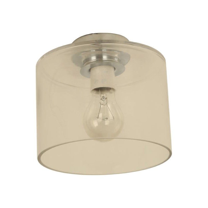 Rae Glass DIY Batten Fix Ceiling Light, Oblong, Chrome / Clear