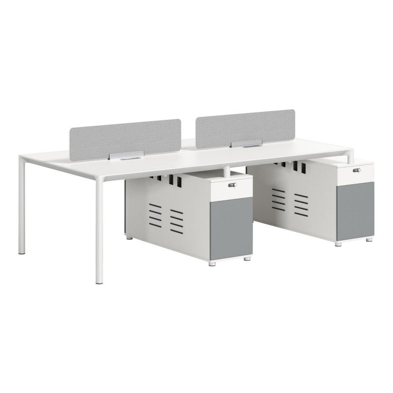 Brynex Modular Office Workstation, 4 Seater Primary Desk with Divider ...