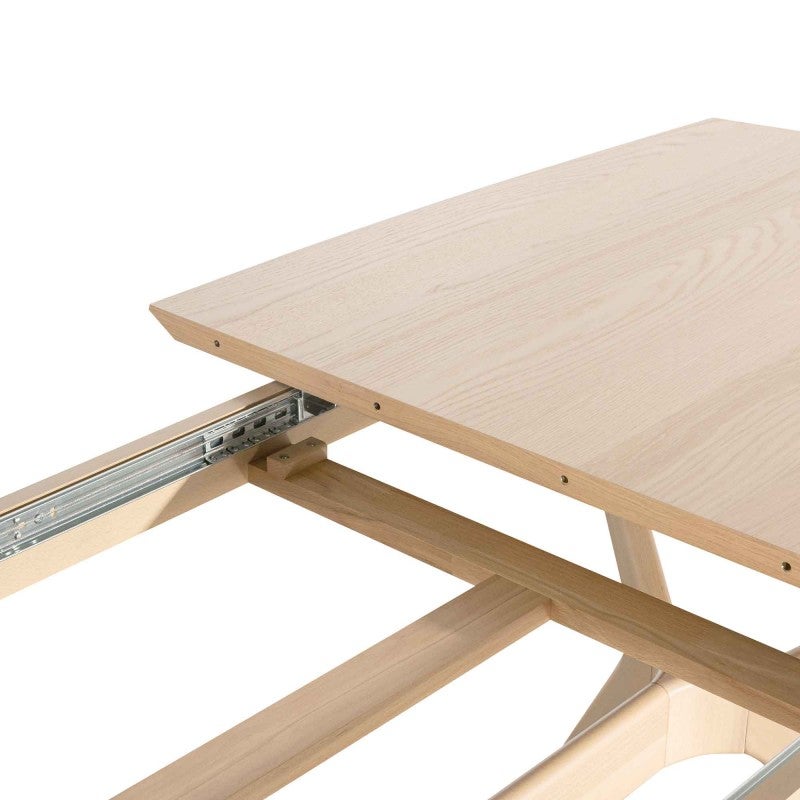 Dettar Timber Extendable Dining Table, 180-230cm, Pale Oak