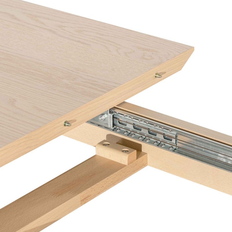 Dettar Timber Extendable Dining Table, 180-230cm, Pale Oak