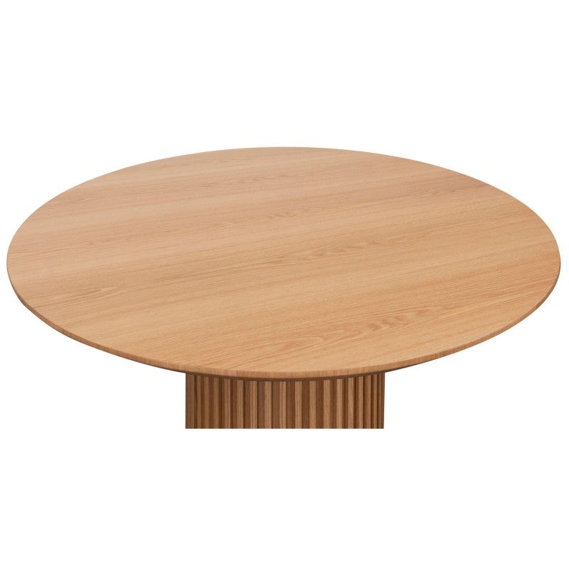 Mossvale Wooden Round Dining Table, 150cm, Natural