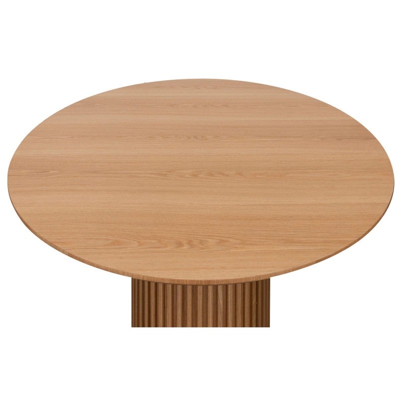 Mossvale Wooden Round Dining Table, 150cm, Natural