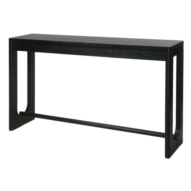 Alme Wooden Console Table, 150cm, Black