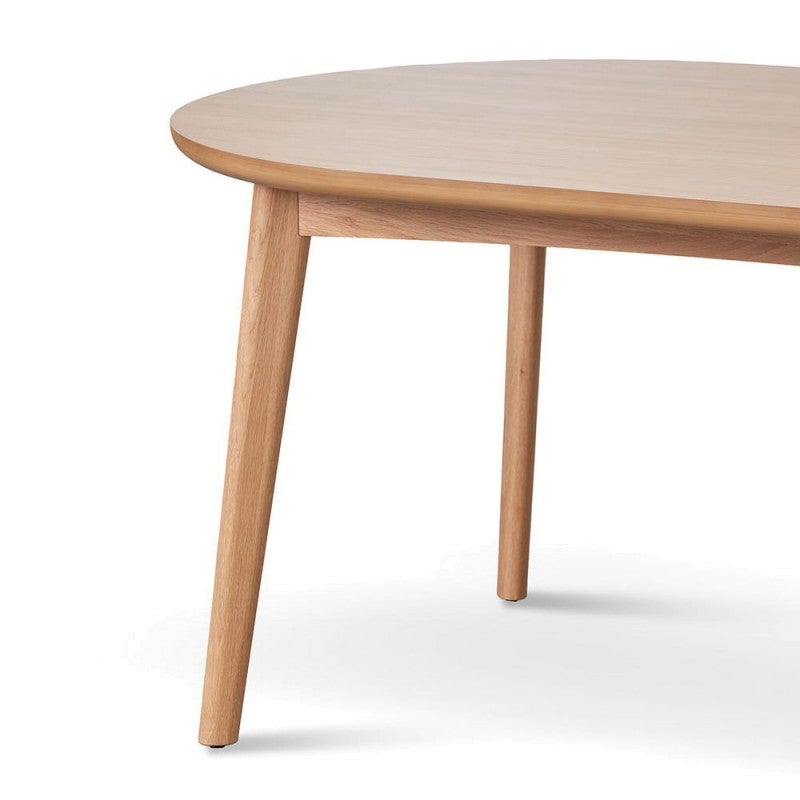 Oksby American White Oak Timber Oval Dining Table, 185cm, Natural