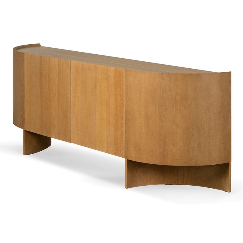 Sylvie Wooden 2 Door Buffet Table, 220cm, Dusty Oak