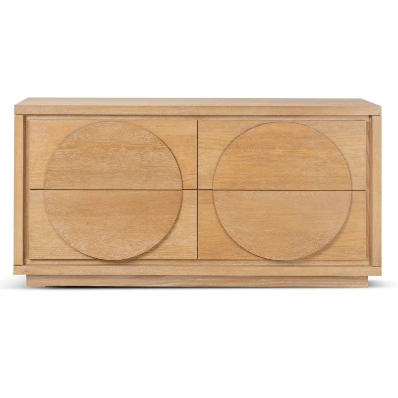 Sollen Wooden 4 Drawer Dressing Table, Dusty Oak