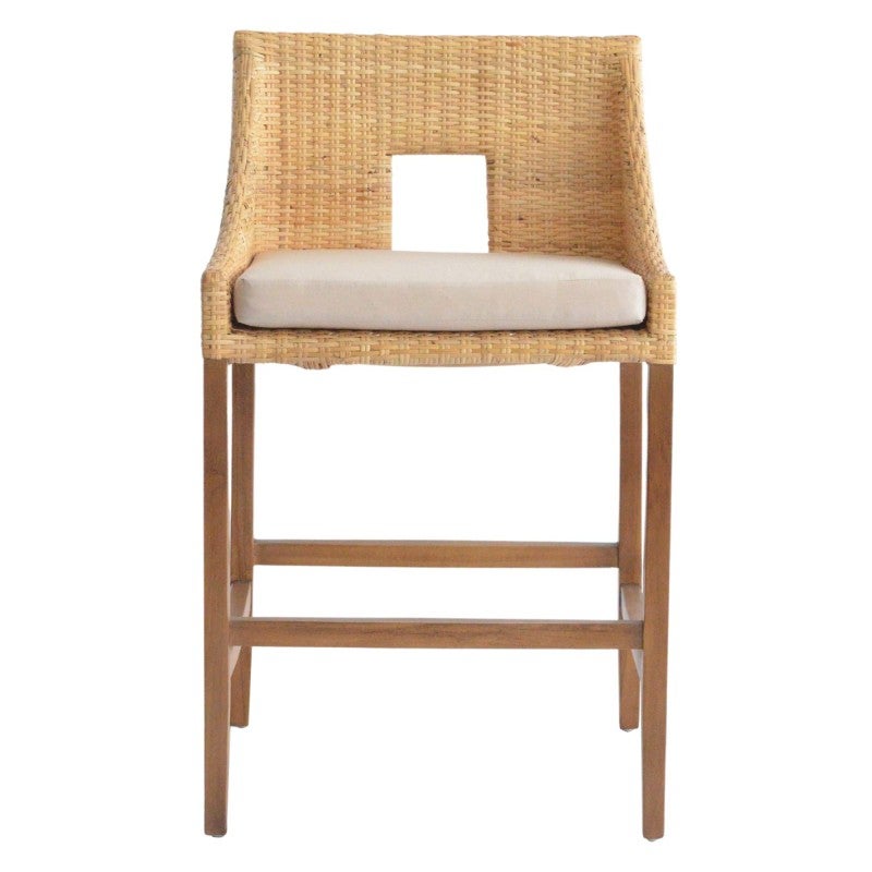 Wainscott Rattan & Timber Bar Stool