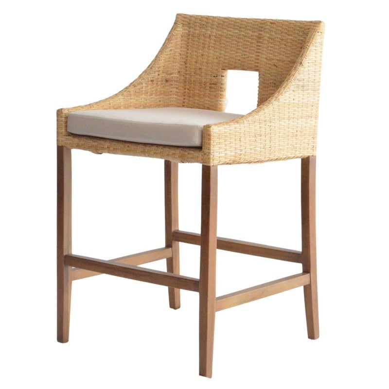 Wainscott Rattan & Timber Bar Stool