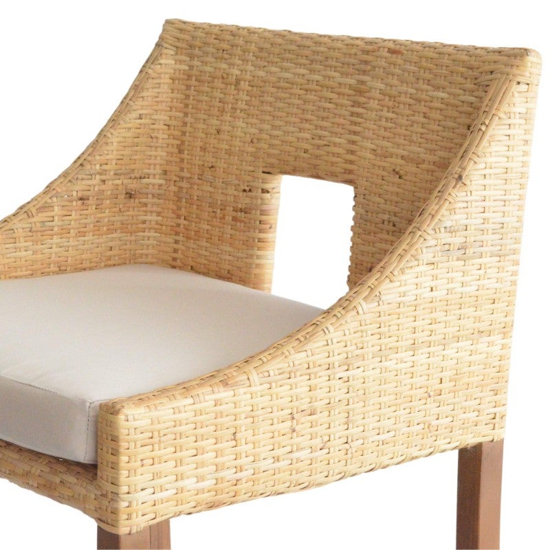 Wainscott Rattan & Timber Bar Stool