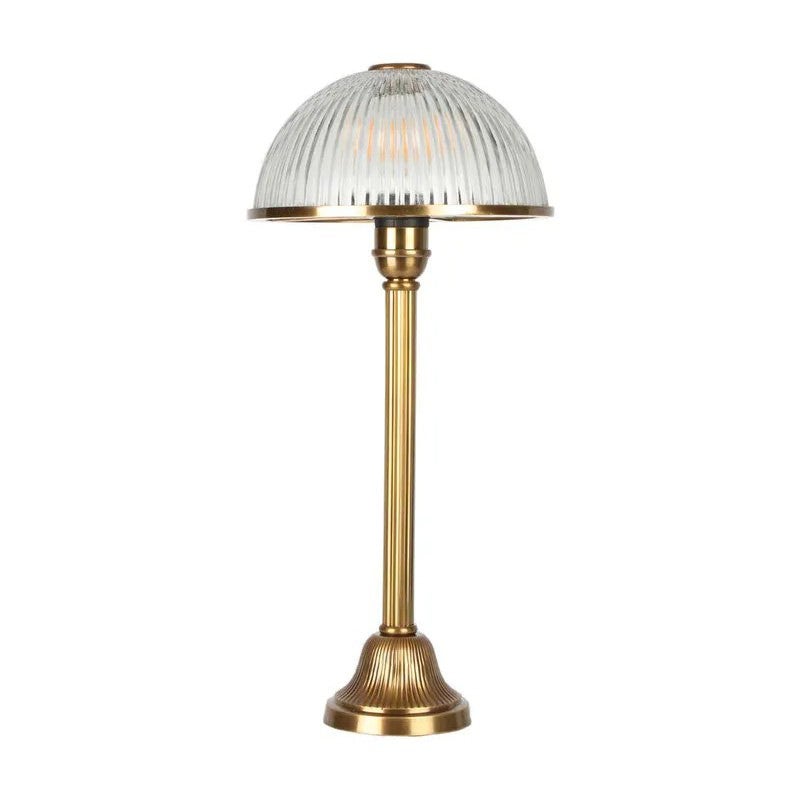 Fraser Brass & Glass Table Lamp, Antique Brass
