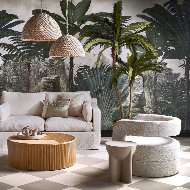 Andora Bleached Rope & Rattan Pendant Light, Large