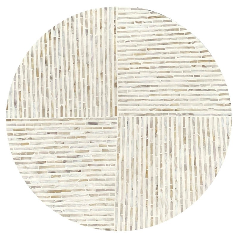 Purist Mother Of Pearl Inlaid Round Coffee Table, 92cm